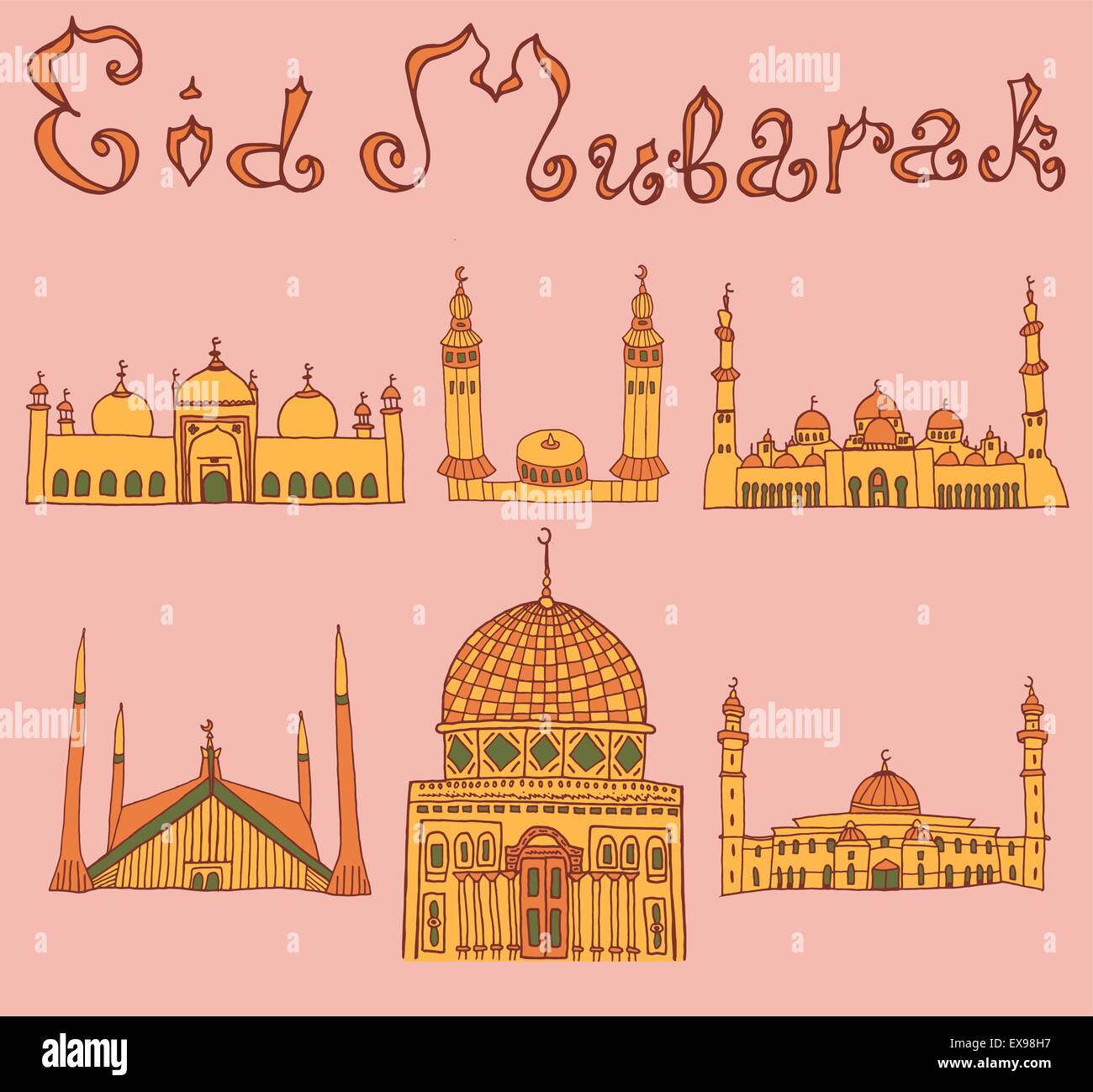 doodles of mosques Stock Vector Image & Art - Alamy