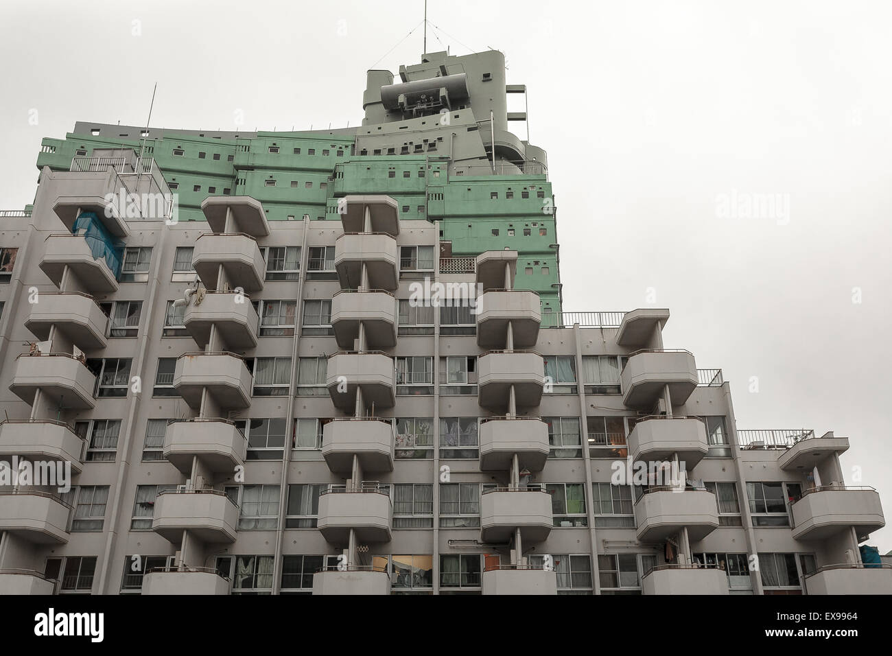 New Sky Building No 3, known as the battleship building or Gunkan ...