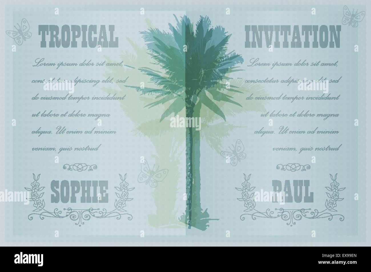 Template with palm trees Stock Vector Image & Art - Alamy