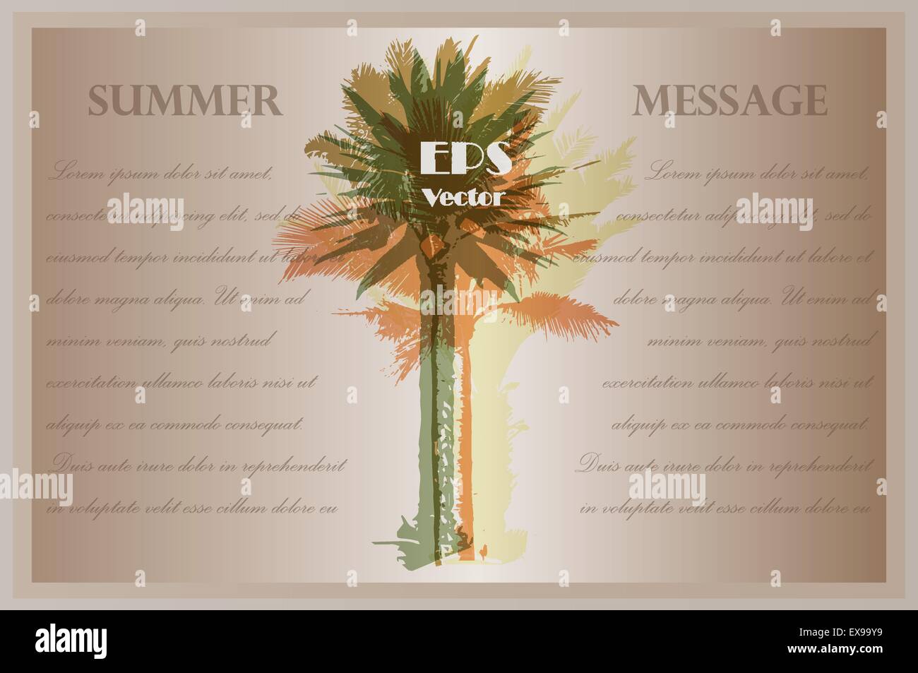 Template with palm trees Stock Vector Image & Art - Alamy