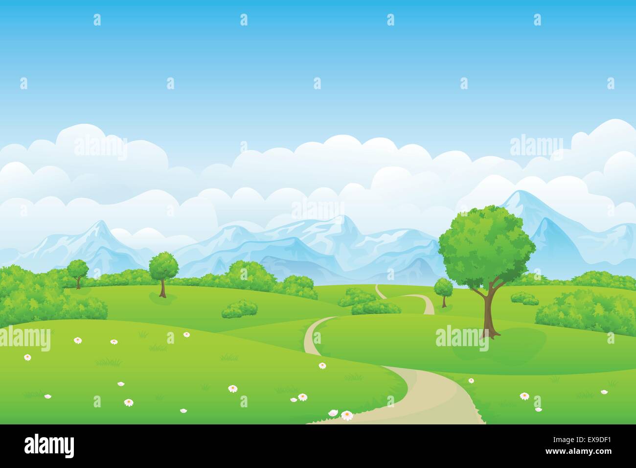 Summer blue sky Stock Vector Images - Alamy