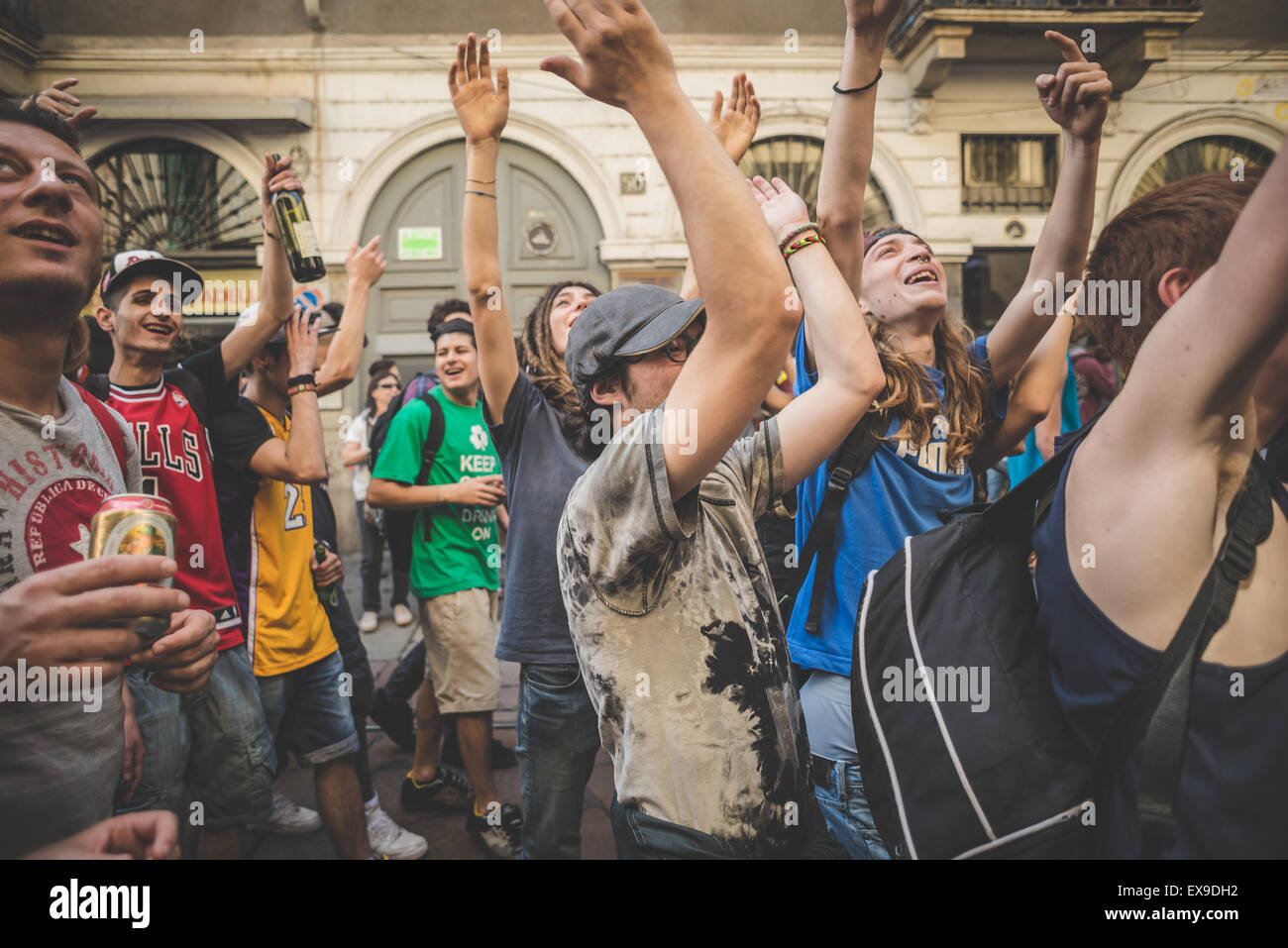 MILAN, ITALY - MAY 1: labor day held in Milan on May 1, 2014. Every ...