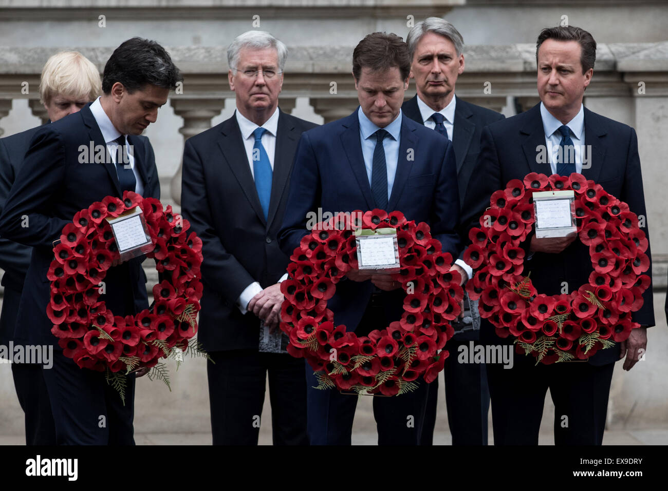 VE Day 70th Anniversary service at the Cenotaph. Featuring: David ...