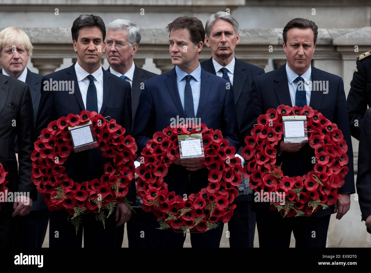 VE Day 70th Anniversary service at the Cenotaph. Featuring: David ...