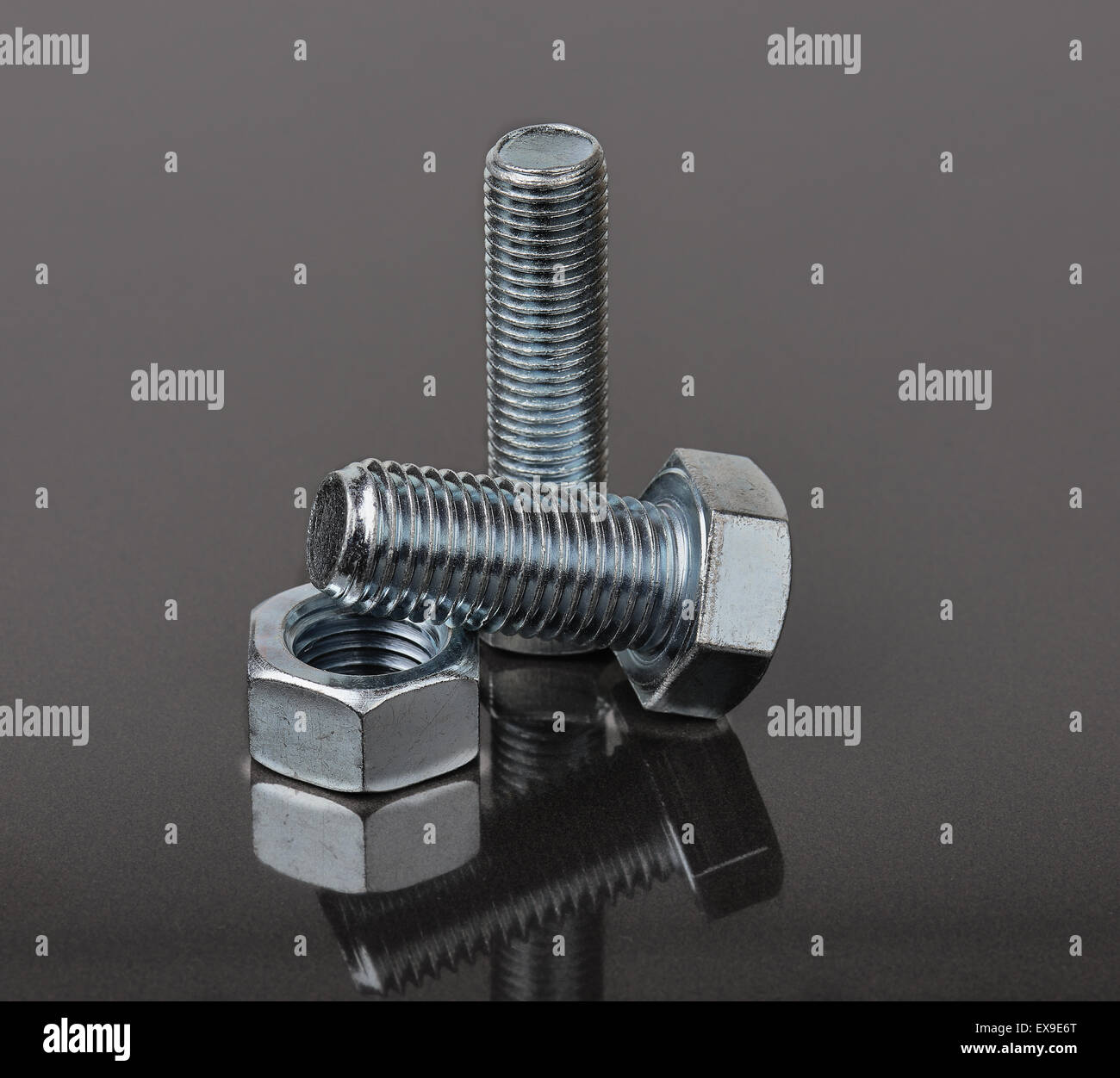 Screw Bolts And Nut Stock Photo - Alamy