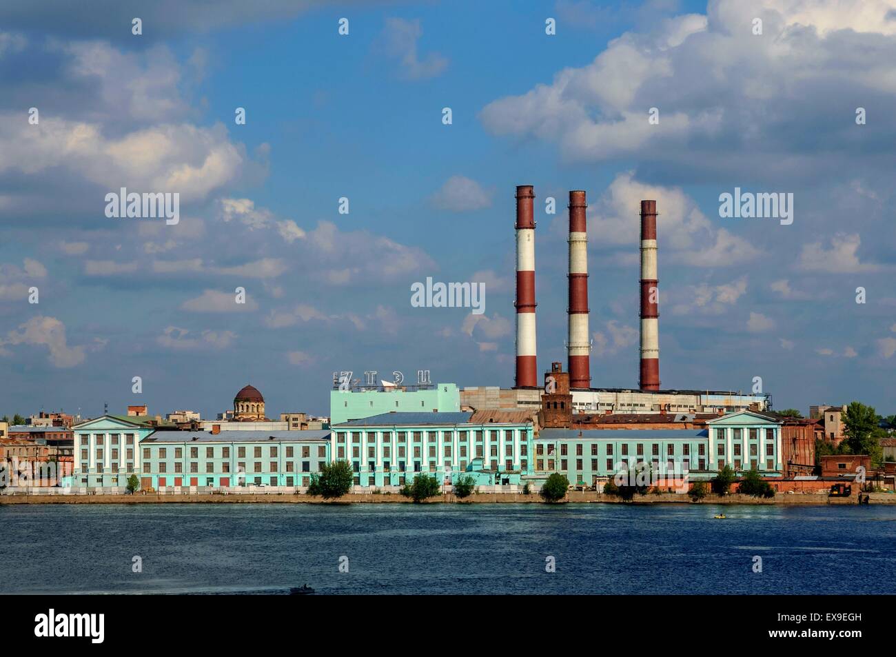 Old factory at St Petersburg port. Russia Stock Photo - Alamy