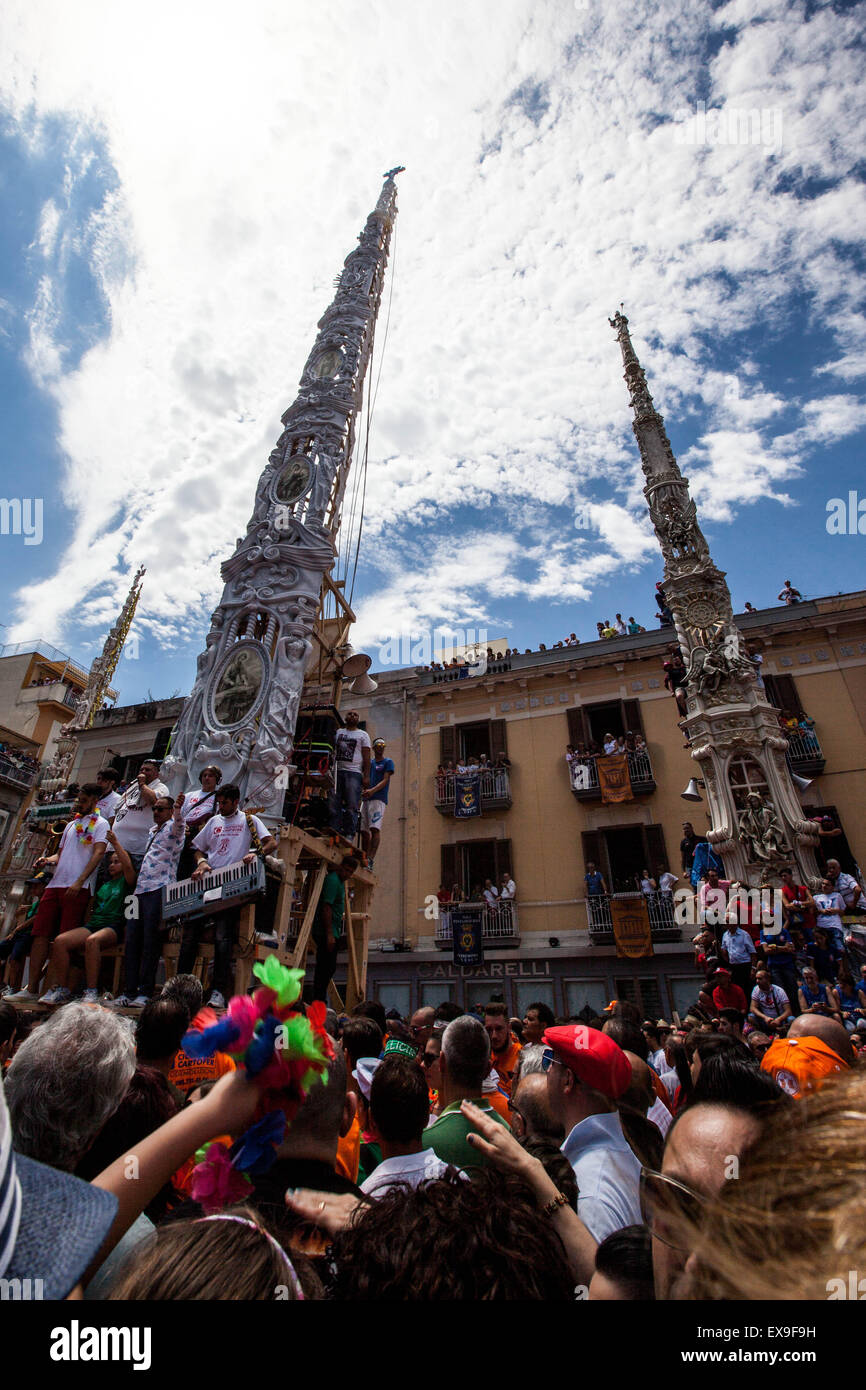 The Festival of the Lilies - Nola, Naples, Italy 2015 Stock Photo - Alamy