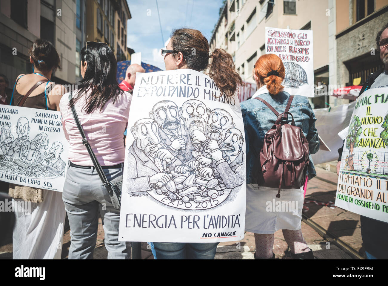 MILAN, ITALY - MAY 1: labor day held in Milan on May 1, 2014. Every ...