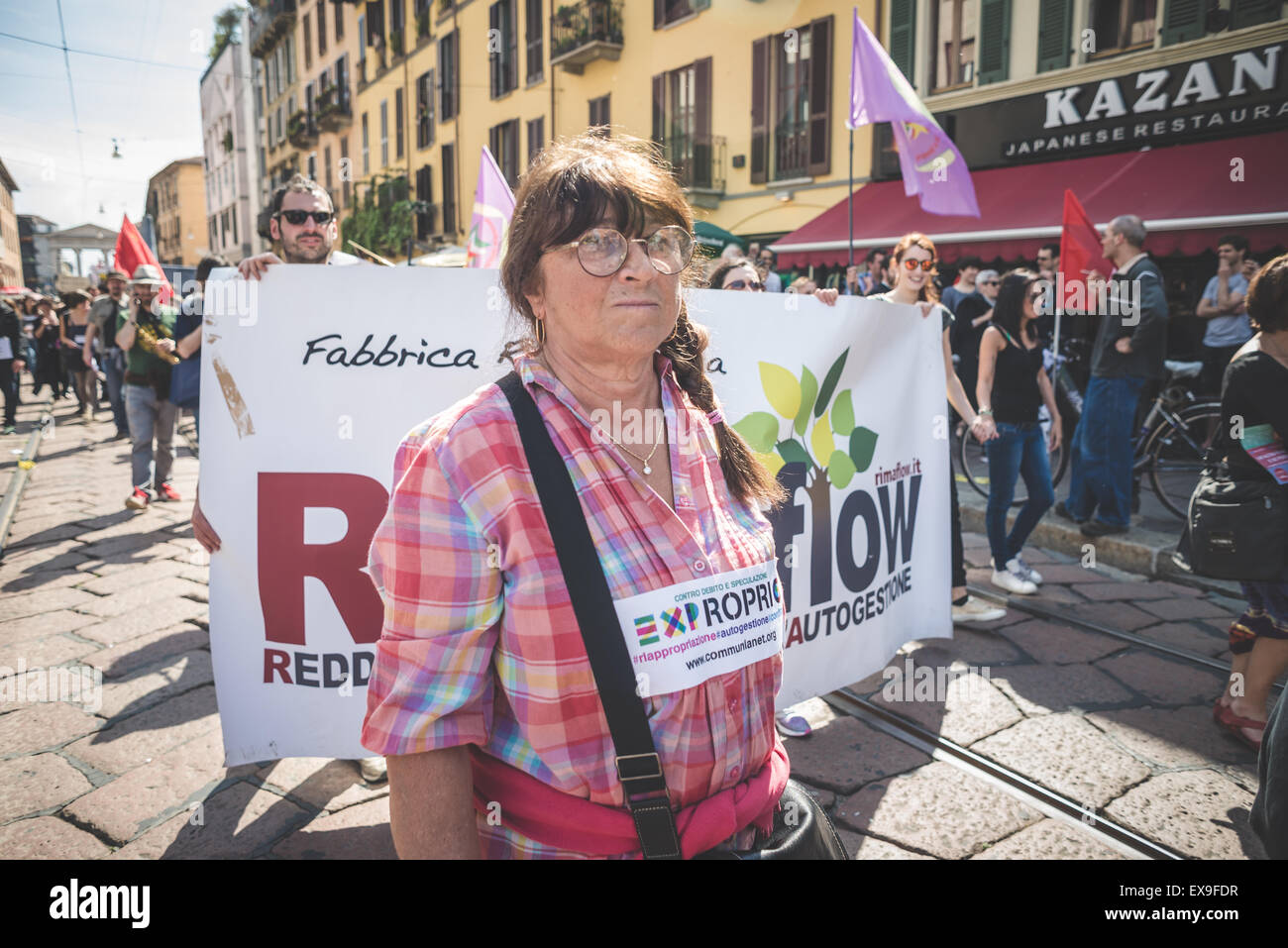 MILAN, ITALY - MAY 1: labor day held in Milan on May 1, 2014. Every ...