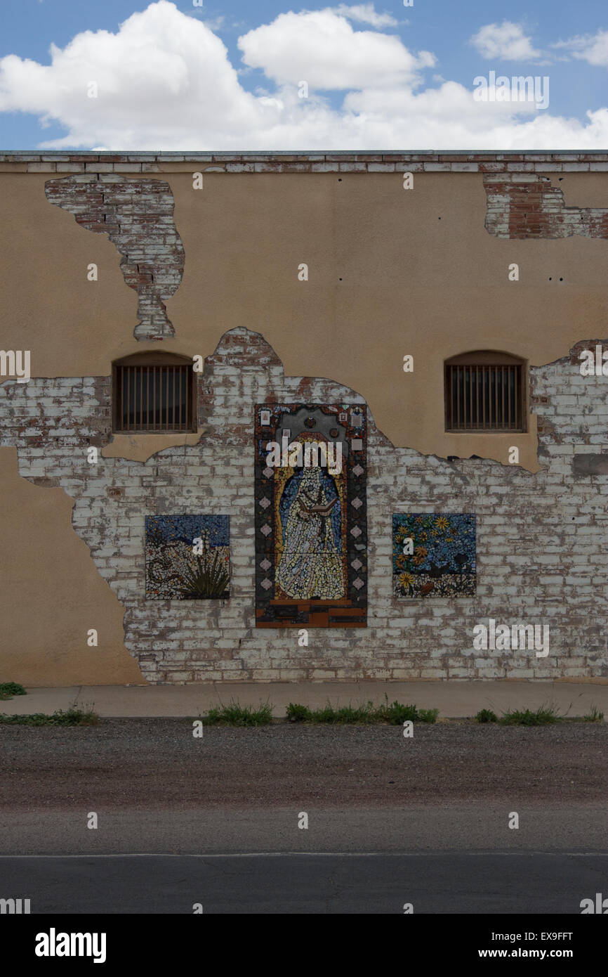 Wall Mosaic, Mountainair, New Mexico Stock Photo - Alamy