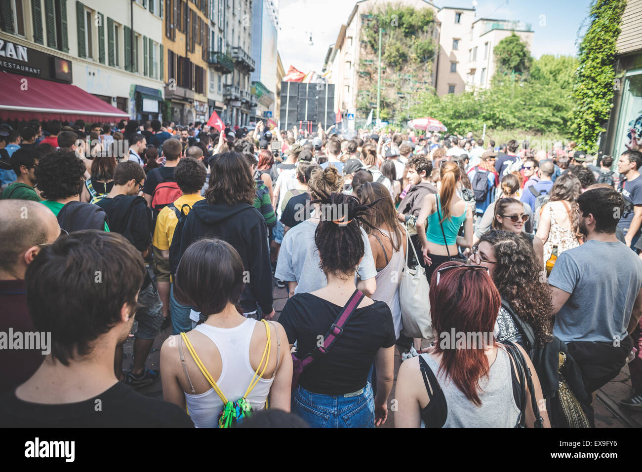 MILAN, ITALY - MAY 1: labor day held in Milan on May 1, 2014. Every ...
