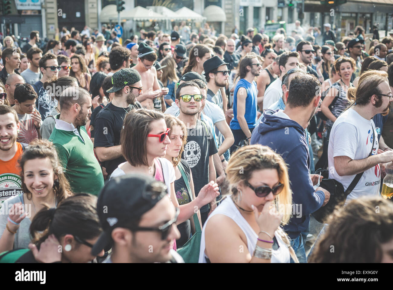 MILAN, ITALY - MAY 1: labor day held in Milan on May 1, 2014. Every ...