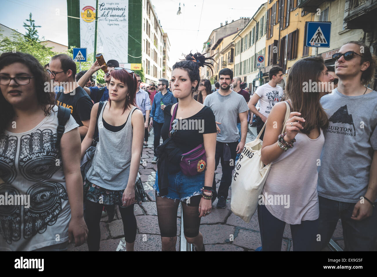 MILAN, ITALY - MAY 1: labor day held in Milan on May 1, 2014. Every ...