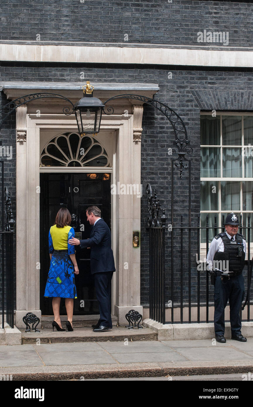 Prime Minister David Cameron returns to Downing Street after the ...