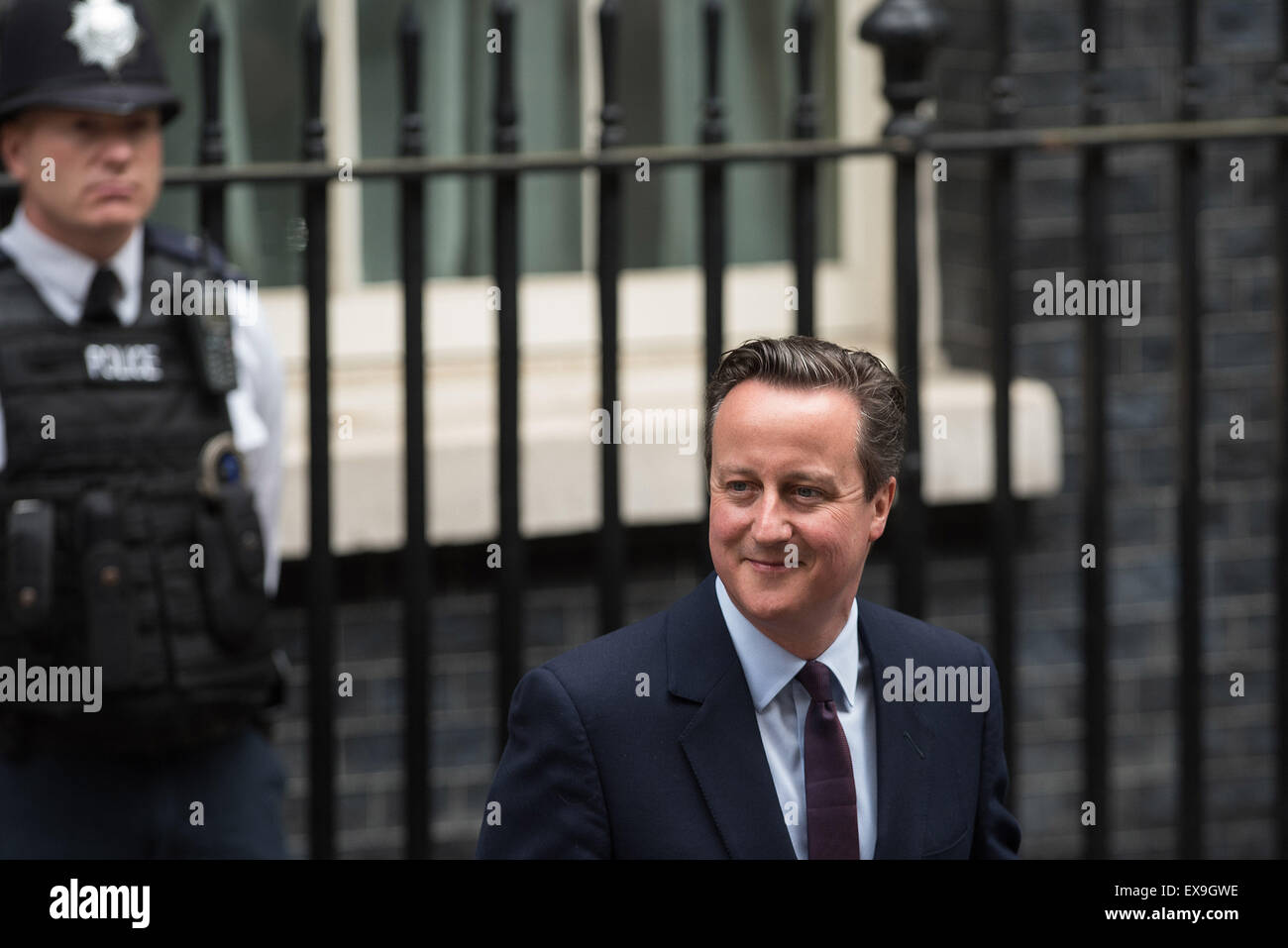 Prime Minister David Cameron returns to Downing Street after the ...
