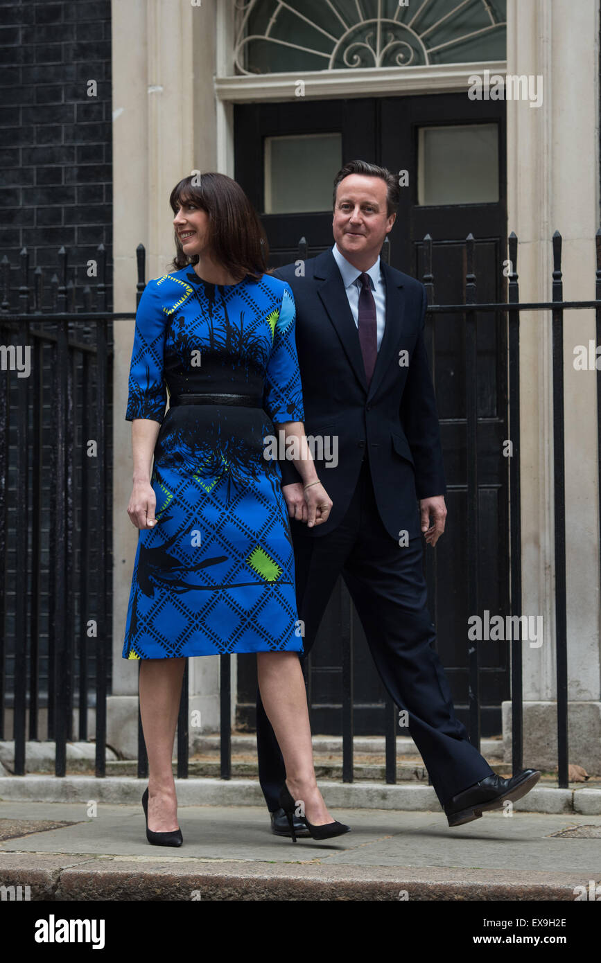 Prime Minister David Cameron returns to Downing Street after the ...