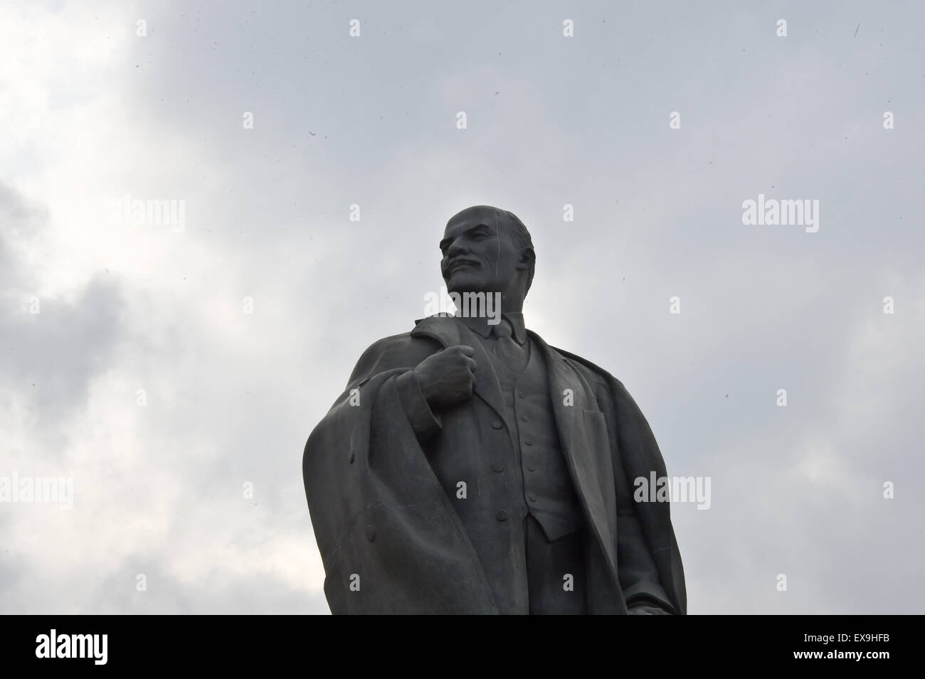 Moscow, Russia. 09th July, 2015. A Lenin statues stands tall in front ...