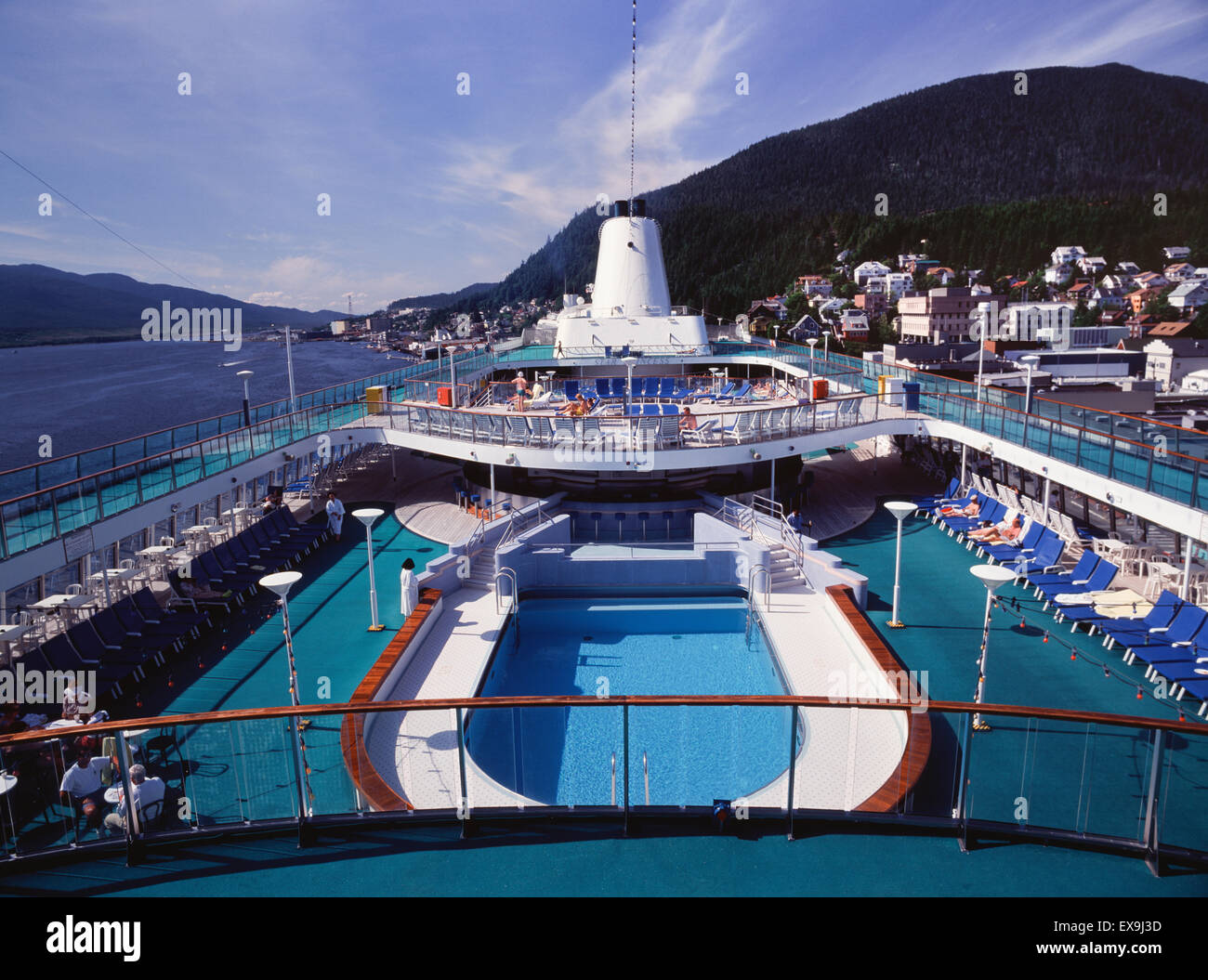 The swimming pool on board the Star Princess whilst in Ketchikan Alaska ...