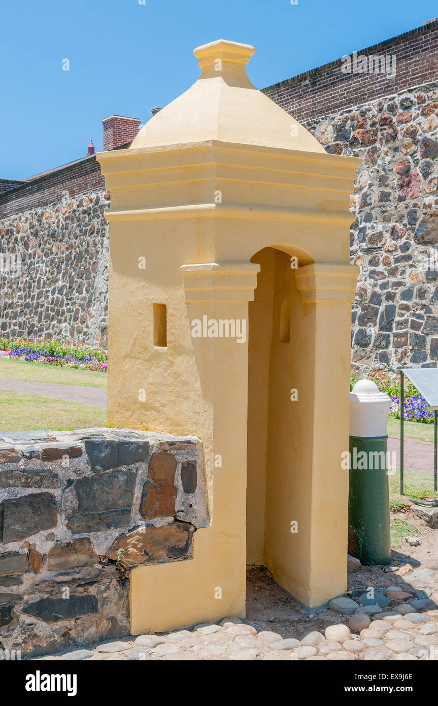 Guard hut in front of the Castle of Good Hope in Cape Town. Built by ...