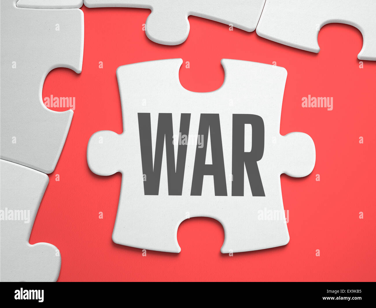 WAR - Puzzle on the Place of Missing Pieces Stock Photo - Alamy