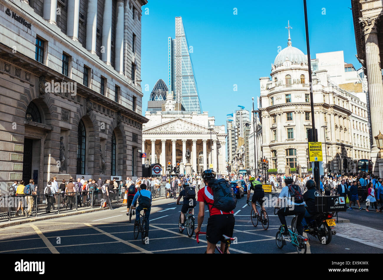 London, UK. 9th July, 2015. London At Bank city workers use alternative ...