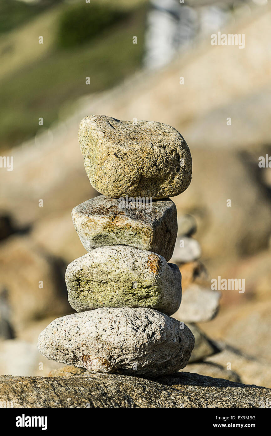 Rock stacks in Sennen Cove, Cornwall Stock Photo - Alamy
