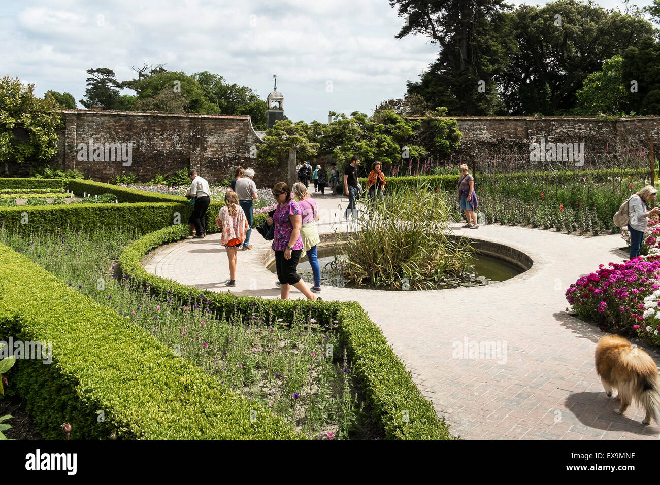 Visitors enjoying themselves in the Lost Gardens of Heligan in Cornwall ...