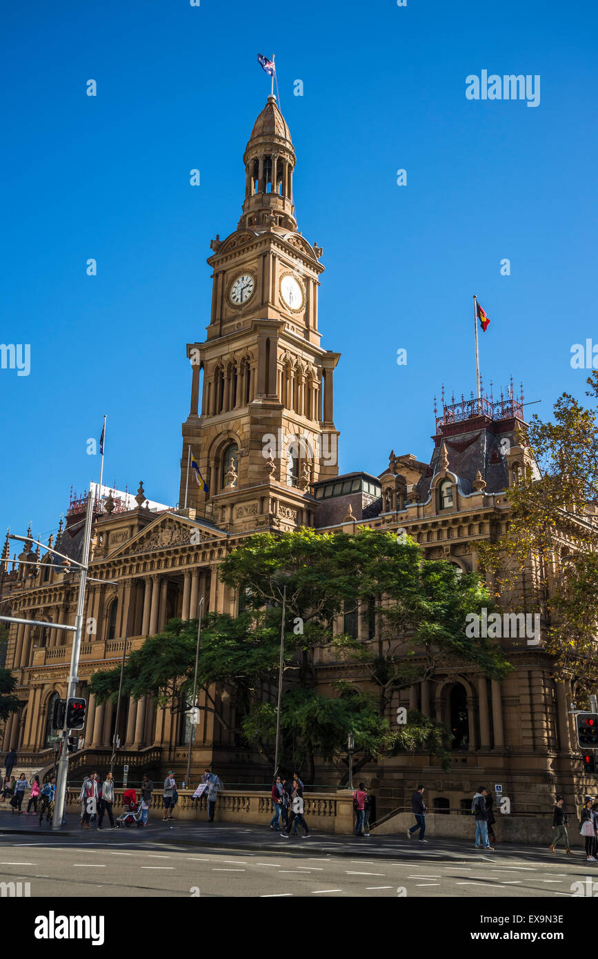 Sydney city town hall hi-res stock photography and images - Alamy