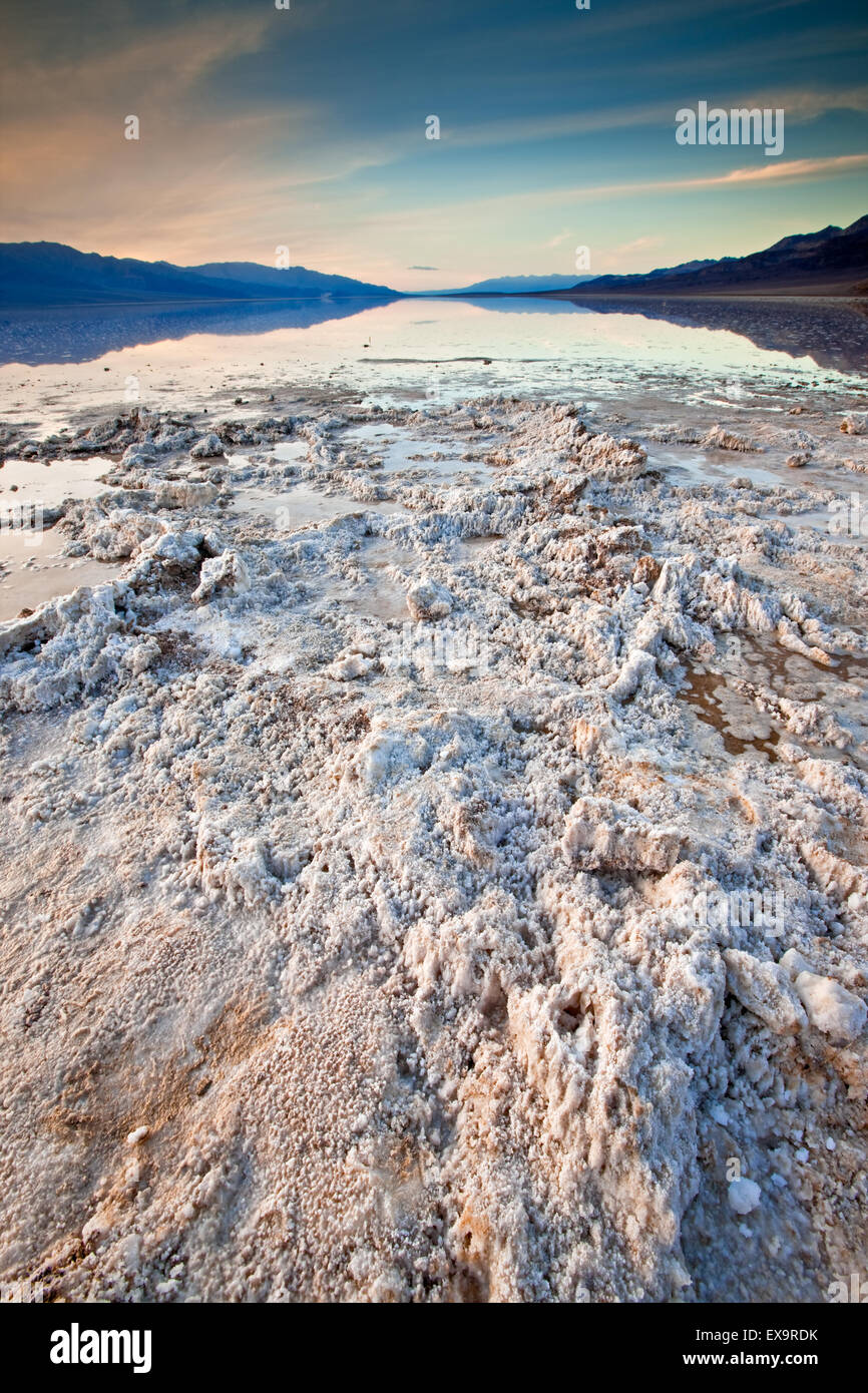 After heavy rain, water filled Badwater Basin, Badwater Basin, Death ...