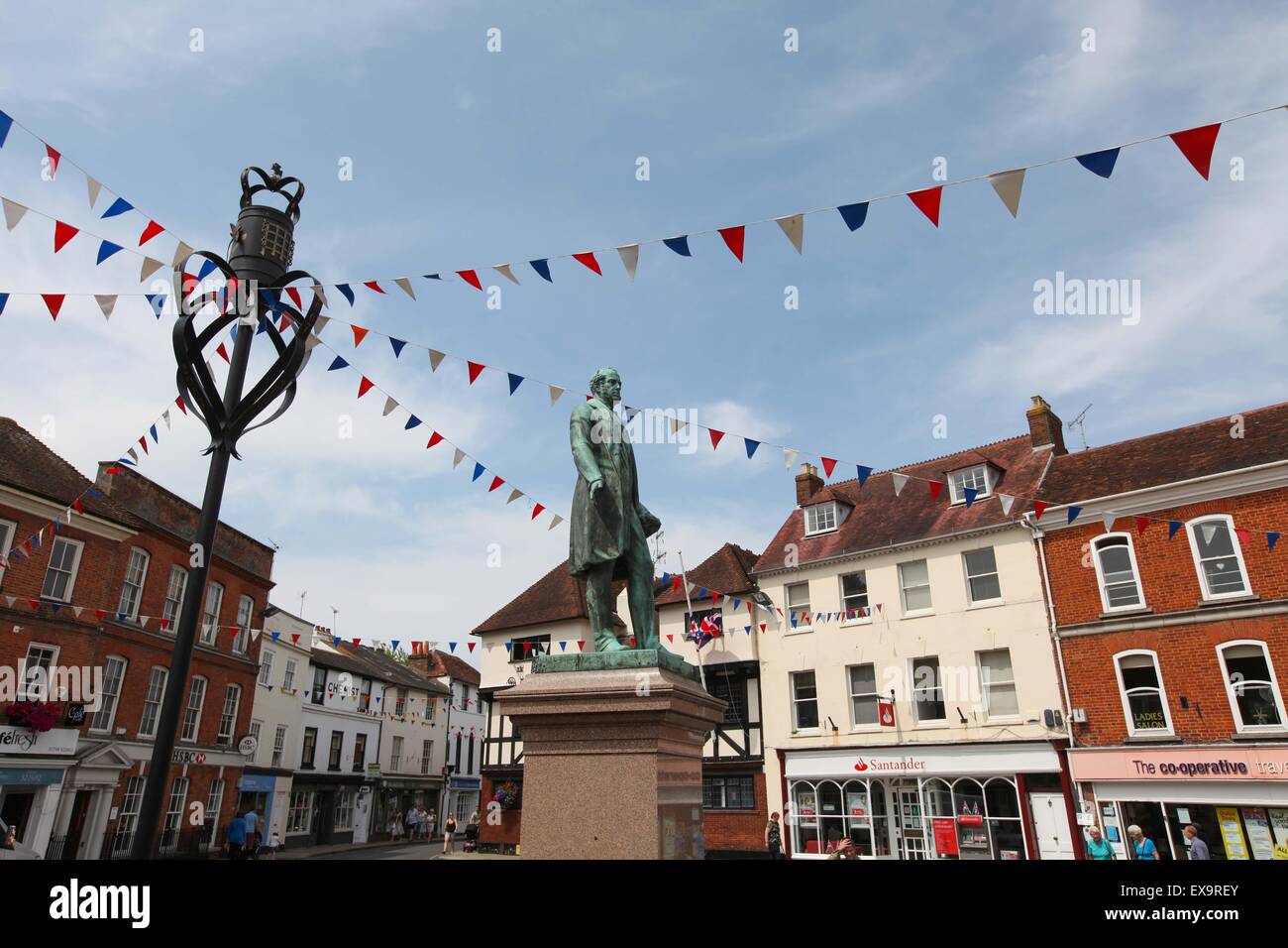 Market Place in Romsey Town Hampshire UK Stock Photo - Alamy