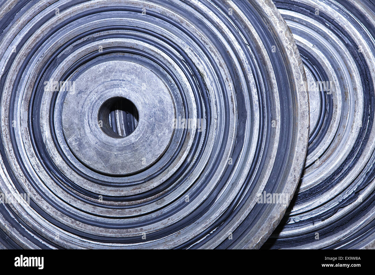 Steel plates stacked , close up Stock Photo - Alamy