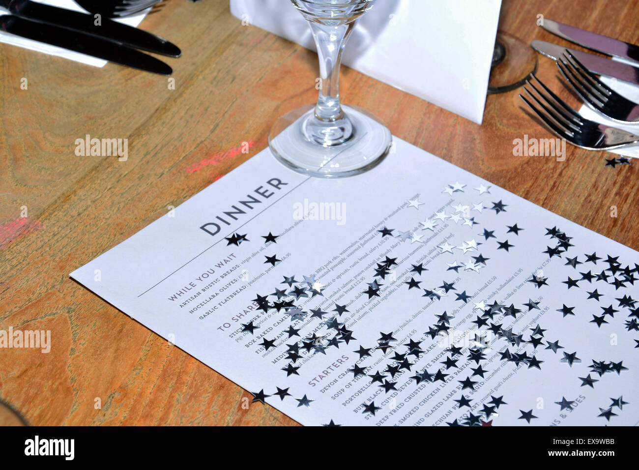 Restaurant Menu list bar for a special occasion Stock Photo - Alamy
