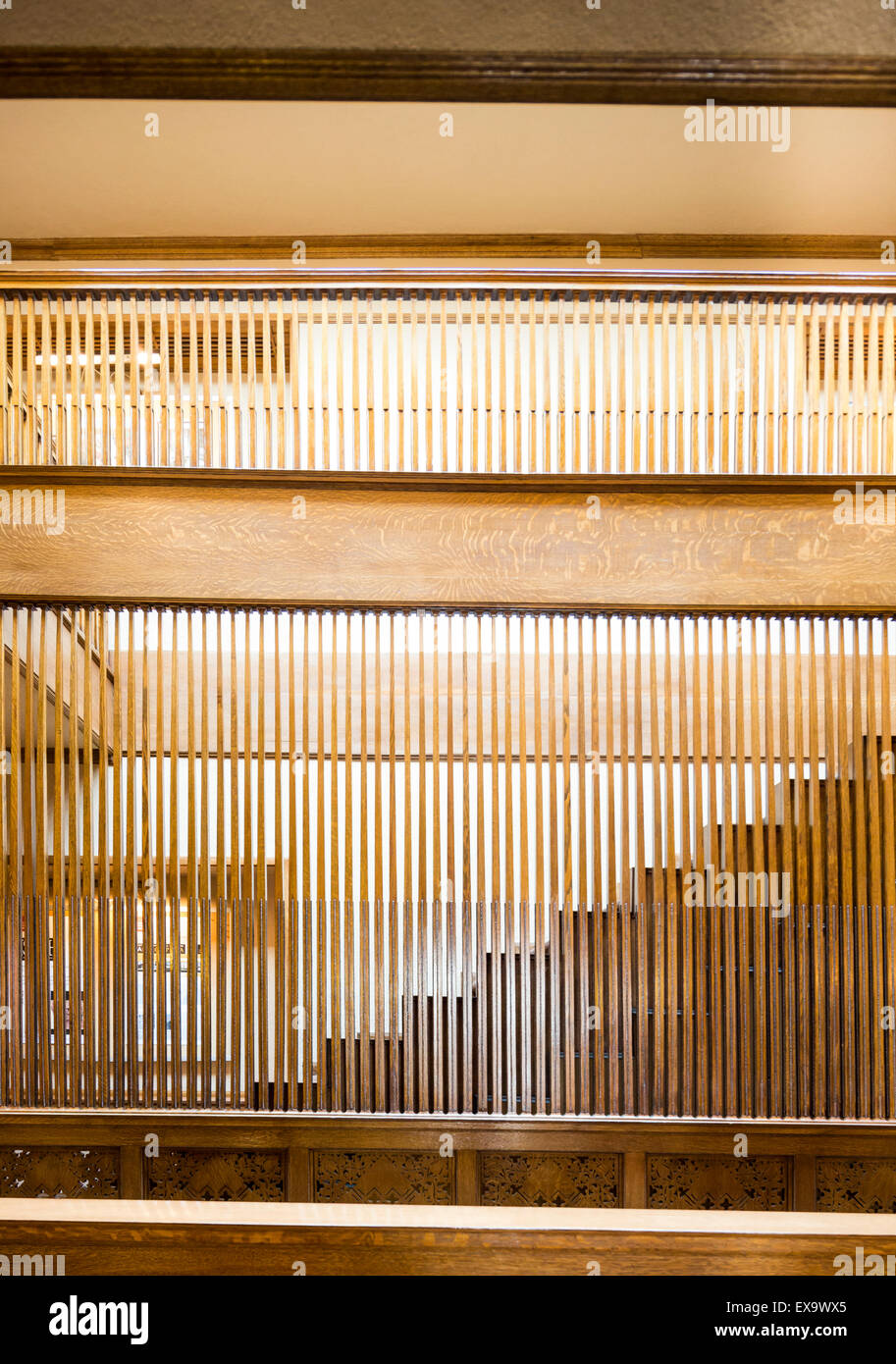 interior wood screen of the Charnley-Persky House, Chicago, Illinois ...