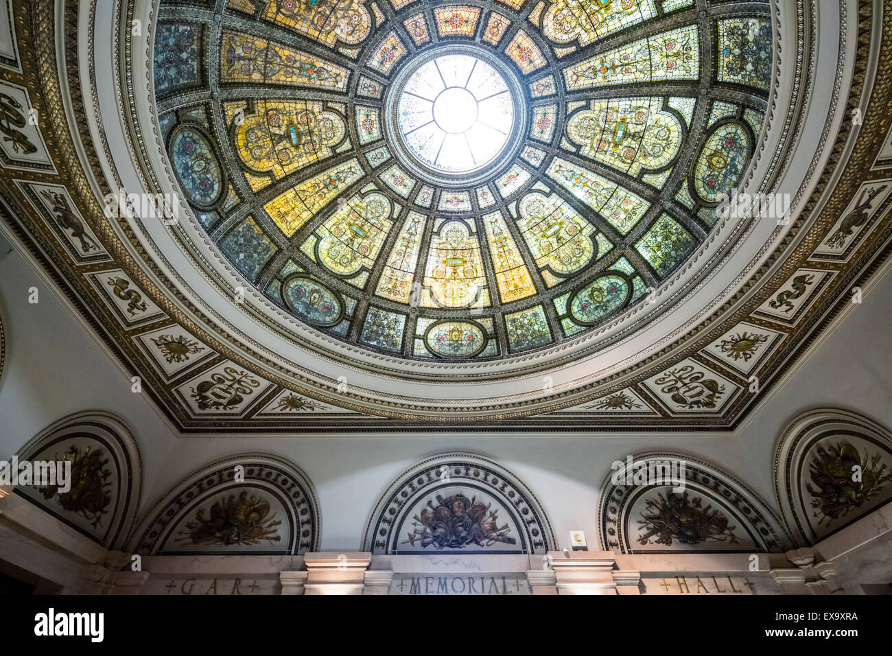 domed skylight, Chicago Cultural Center, formerly the Chicago Public ...
