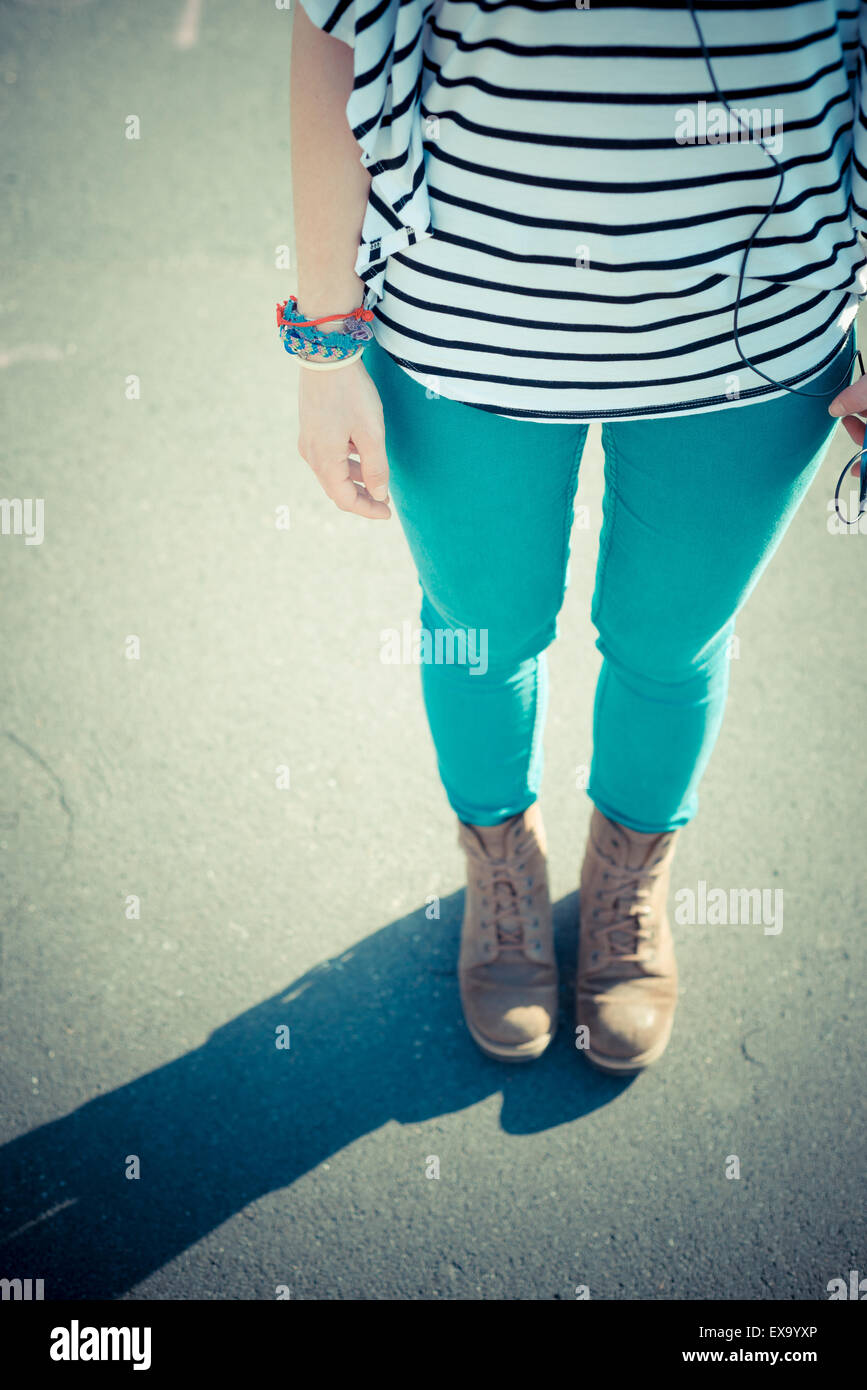 Female legs jeans skinny hi-res stock photography and images - Alamy