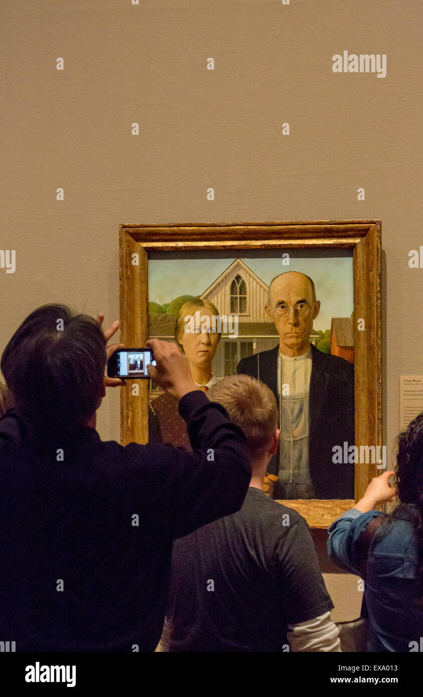 American Gothic (1930) by Grant Wood, Art Institute of Chicago ...