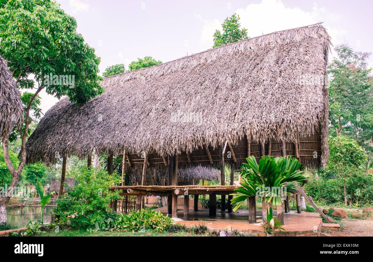 paleolithic thatched huts Stock Photo - Alamy