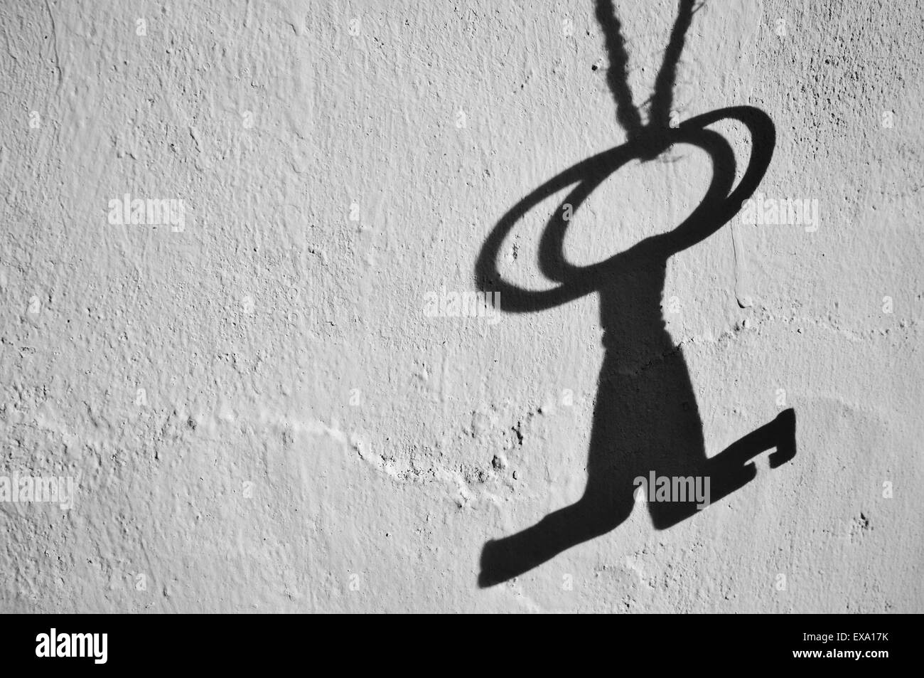 Two very old skeleton keys hanging down Stock Photo - Alamy