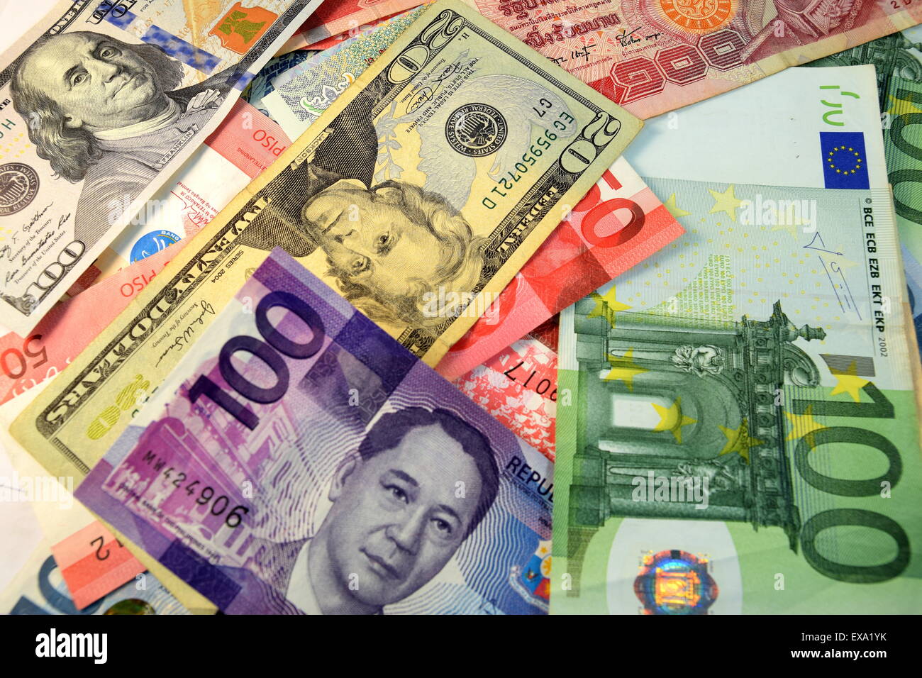 Bank notes countries currency different hi-res stock photography and ...