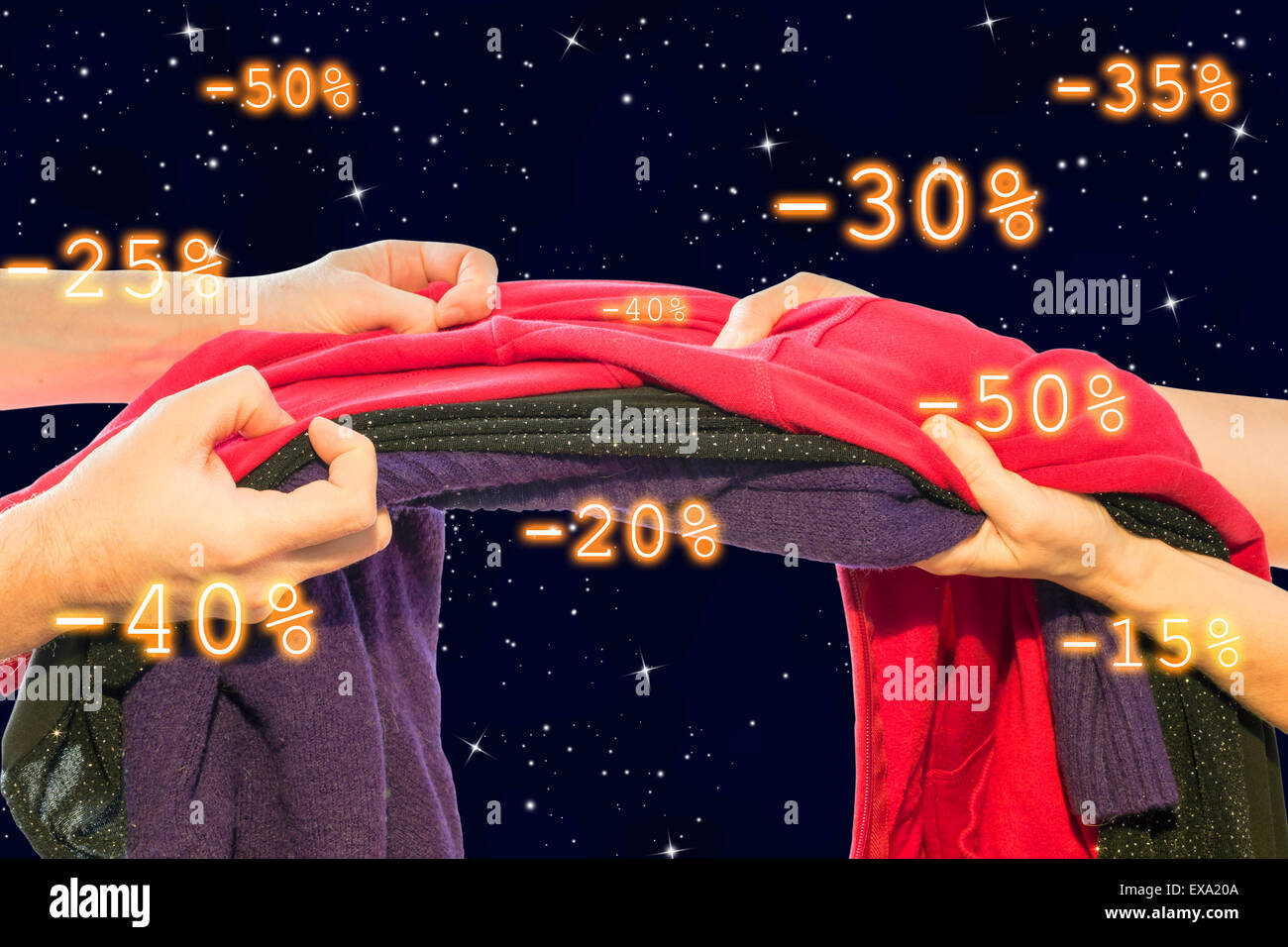 Sale Discount Fight Stock Photo - Alamy