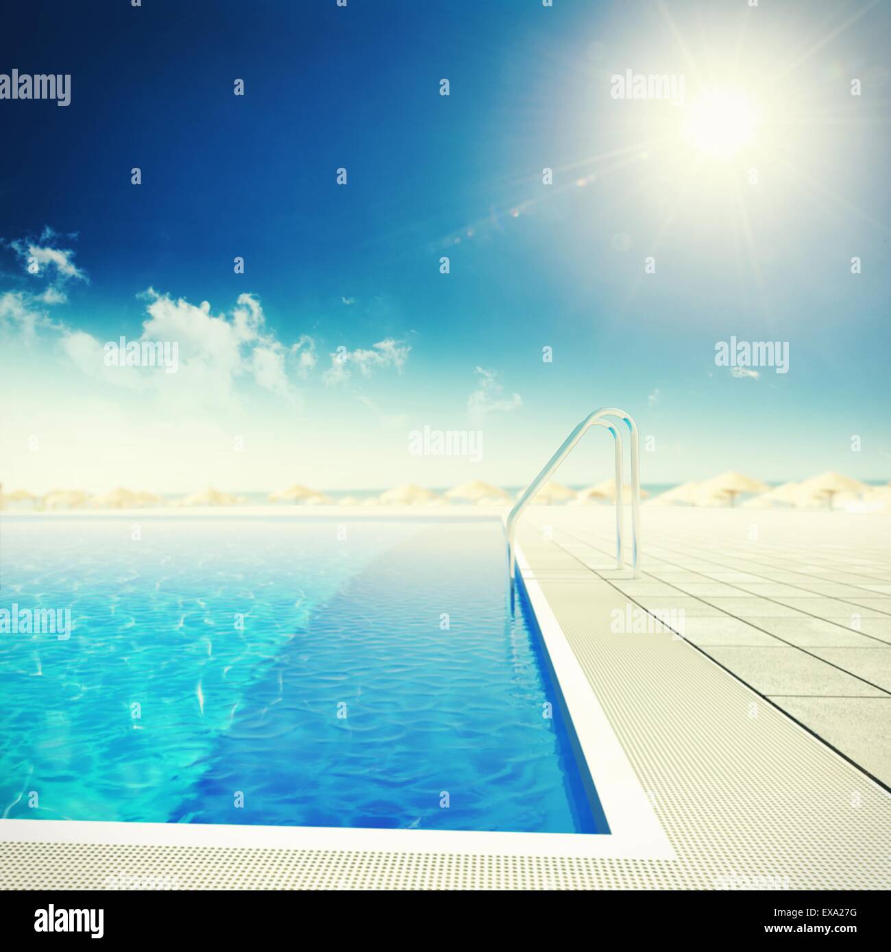 Resort swimming pool Stock Photo - Alamy