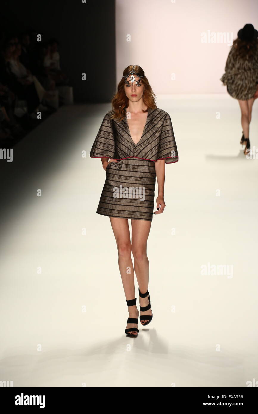 Berlin, Germany. 09th July, 2015. Model presenting the Dimitri ...