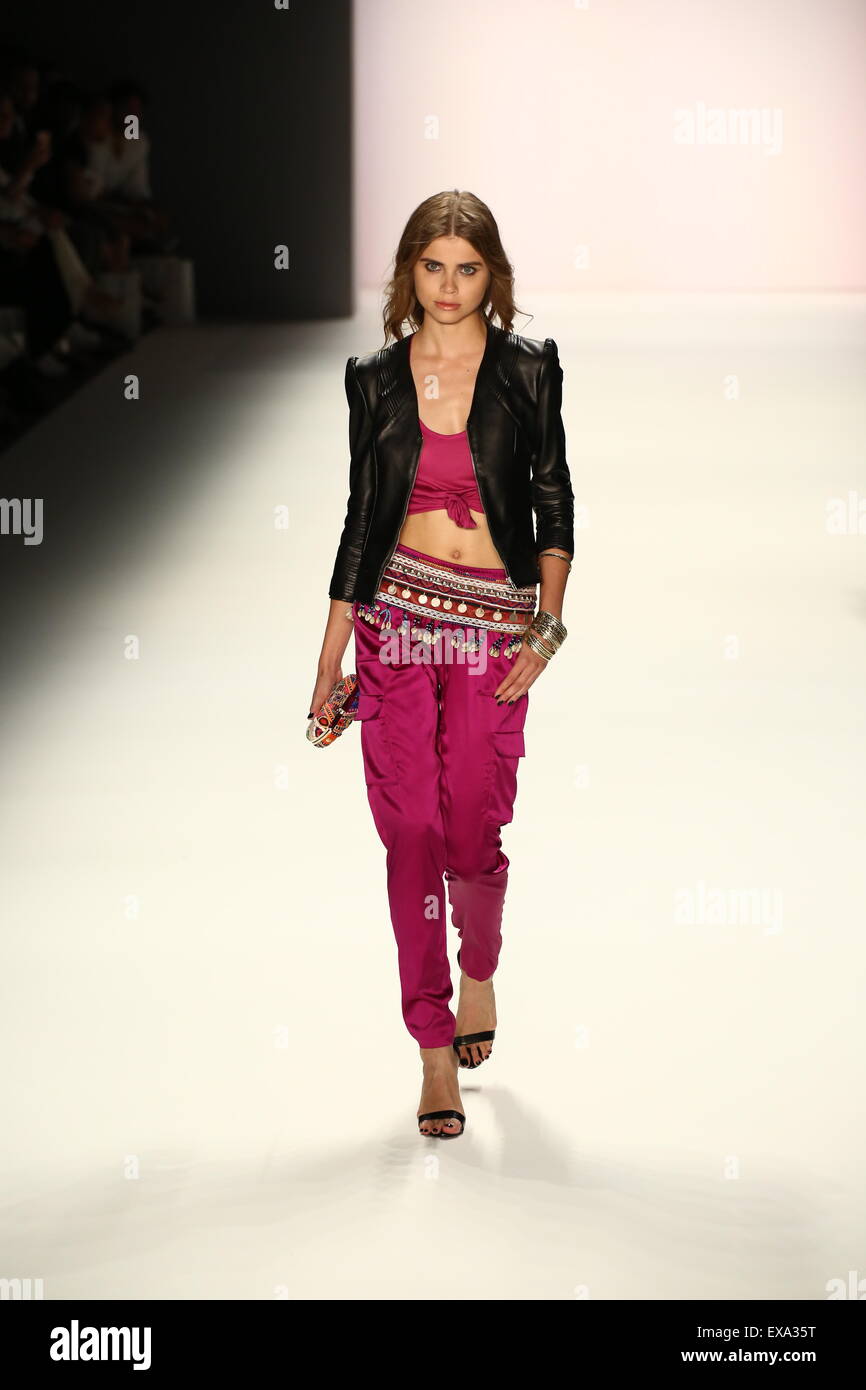 Berlin, Germany. 09th July, 2015. Model presenting the Dimitri ...