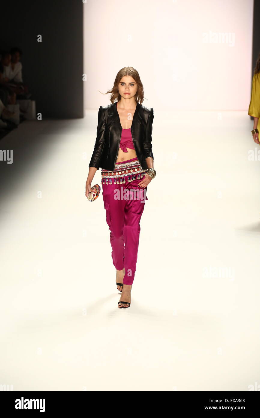 Berlin, Germany. 09th July, 2015. Model presenting the Dimitri ...