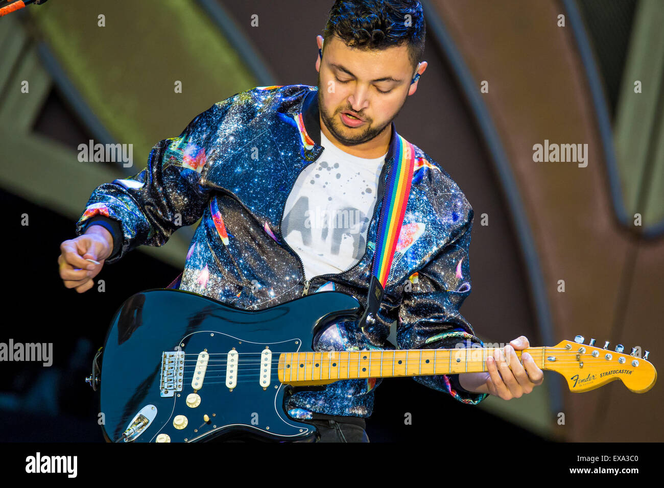 Detroit, Michigan, USA. 8th July, 2015. ELI MAIMAN of WALK THE MOON ...