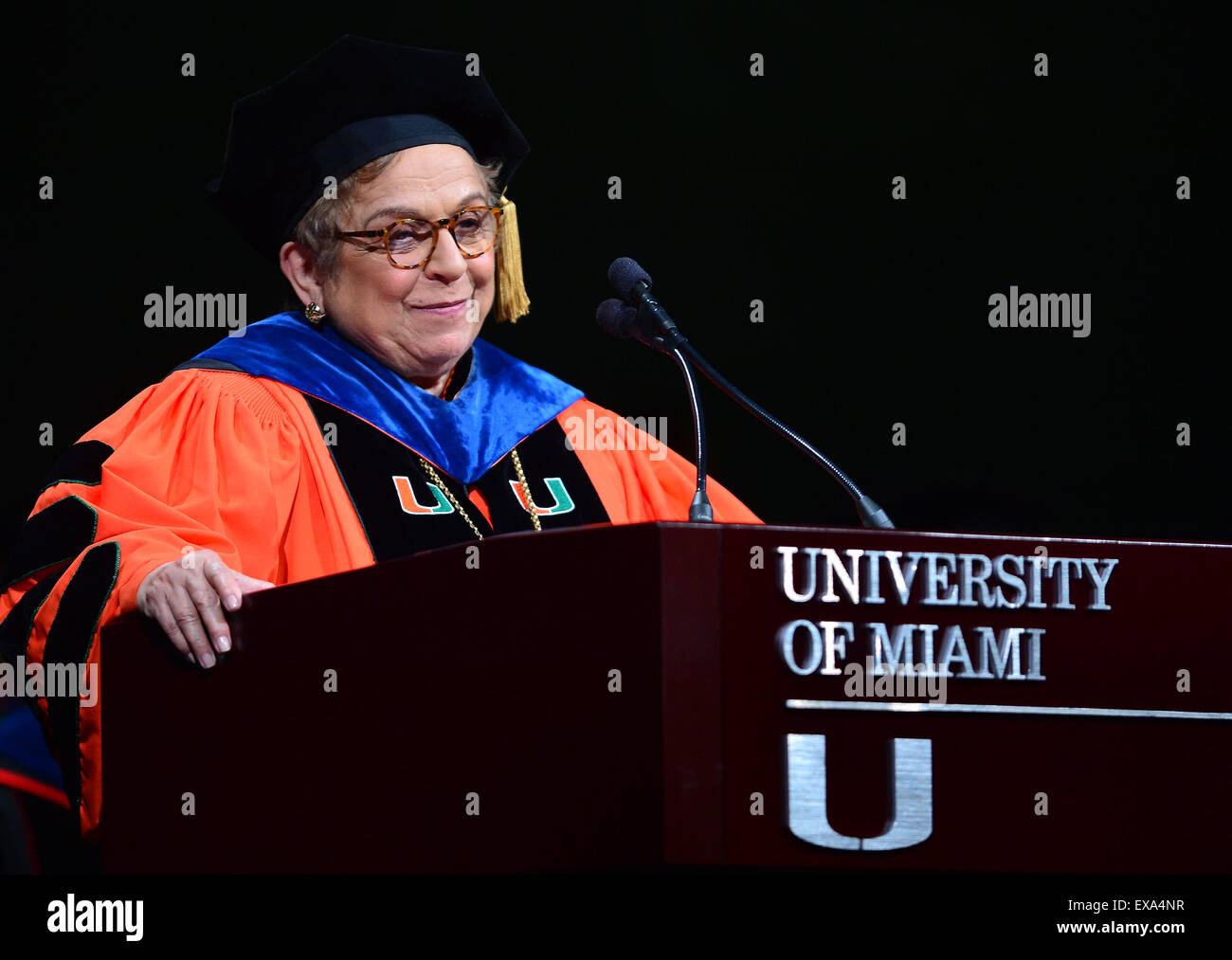 Jimmy Buffett speaks at the 2015 University of Miami Commencement, and ...
