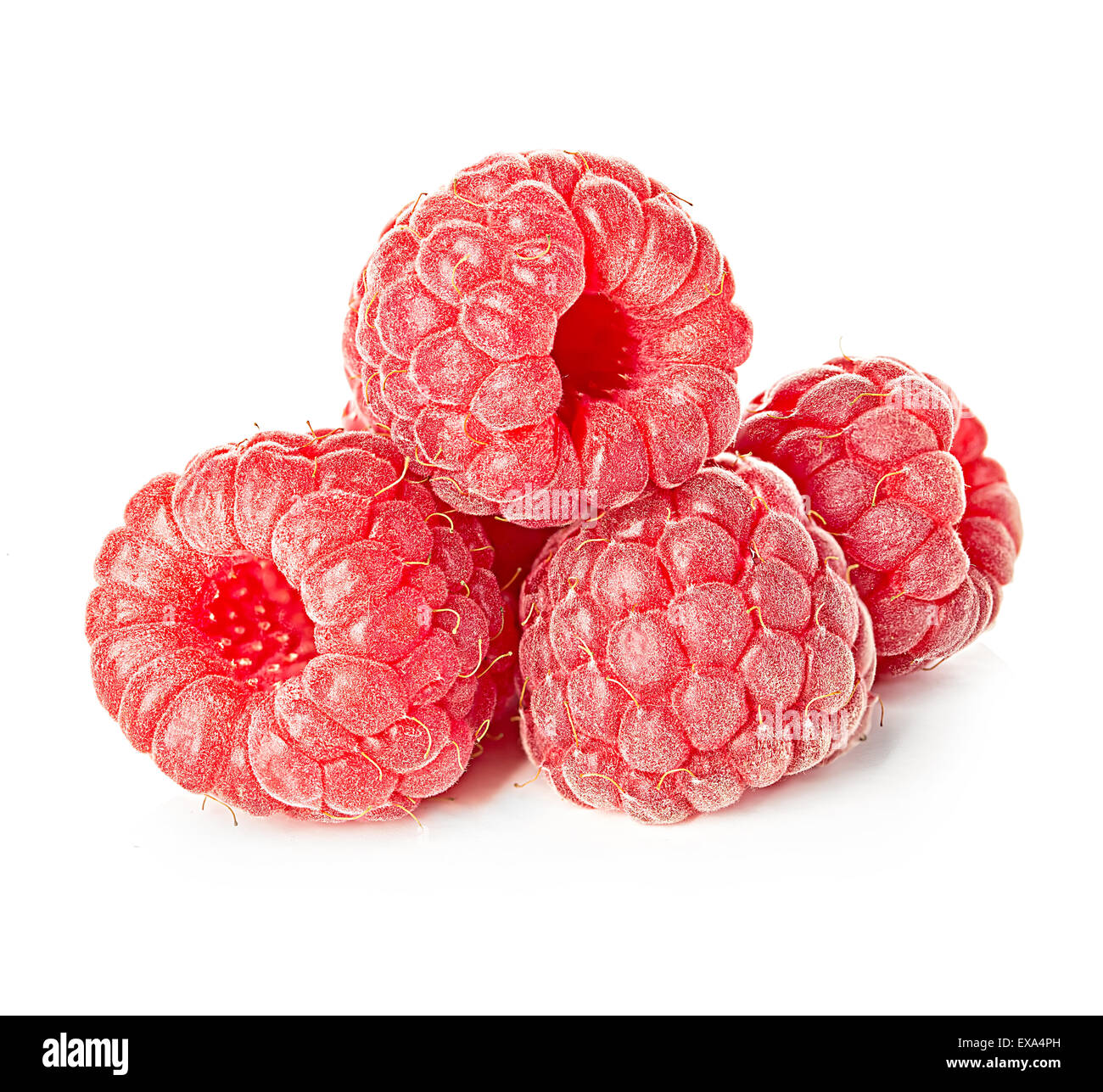 Raspberries isolated on white background Stock Photo - Alamy