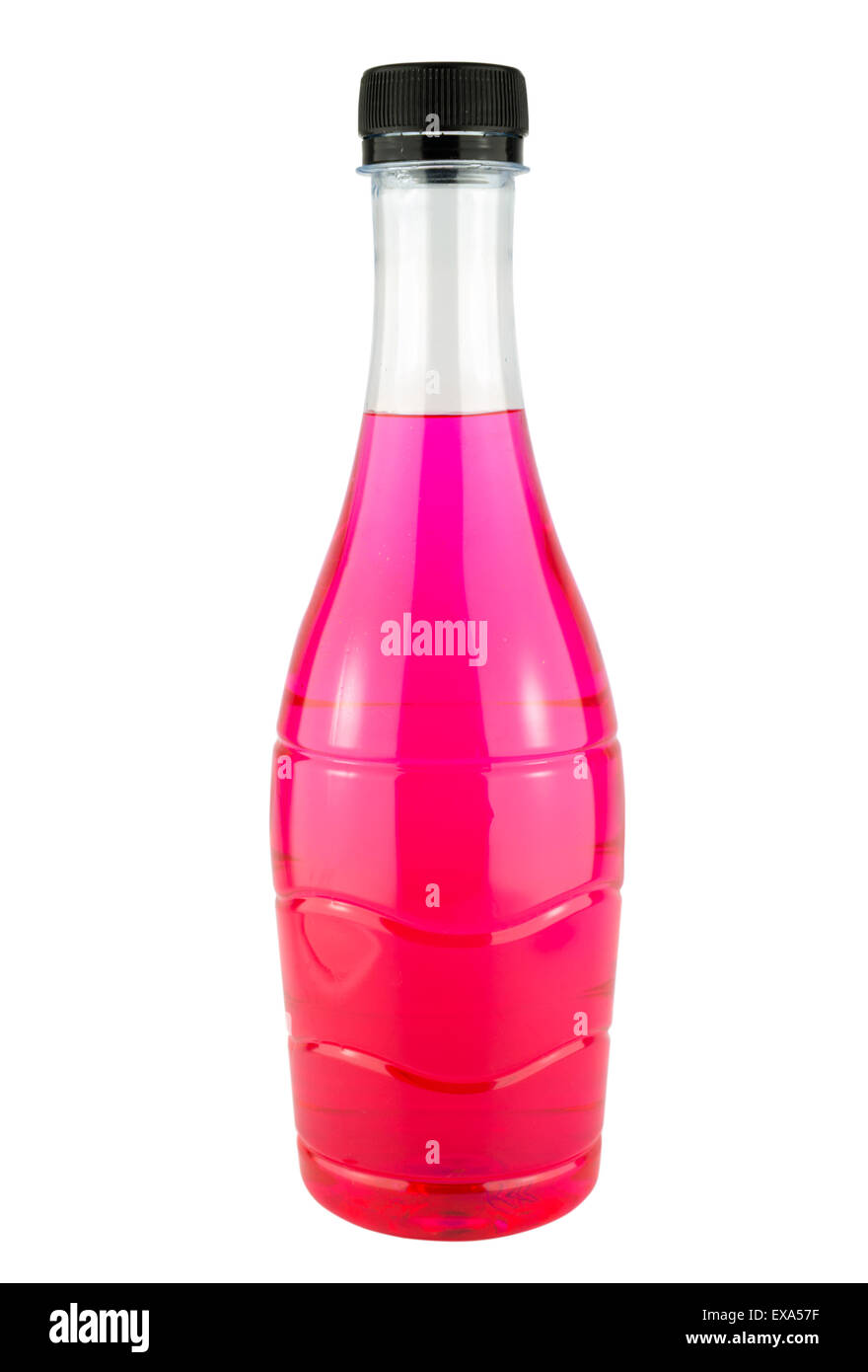 Bright Pink water bottle isolate on white background Stock Photo - Alamy