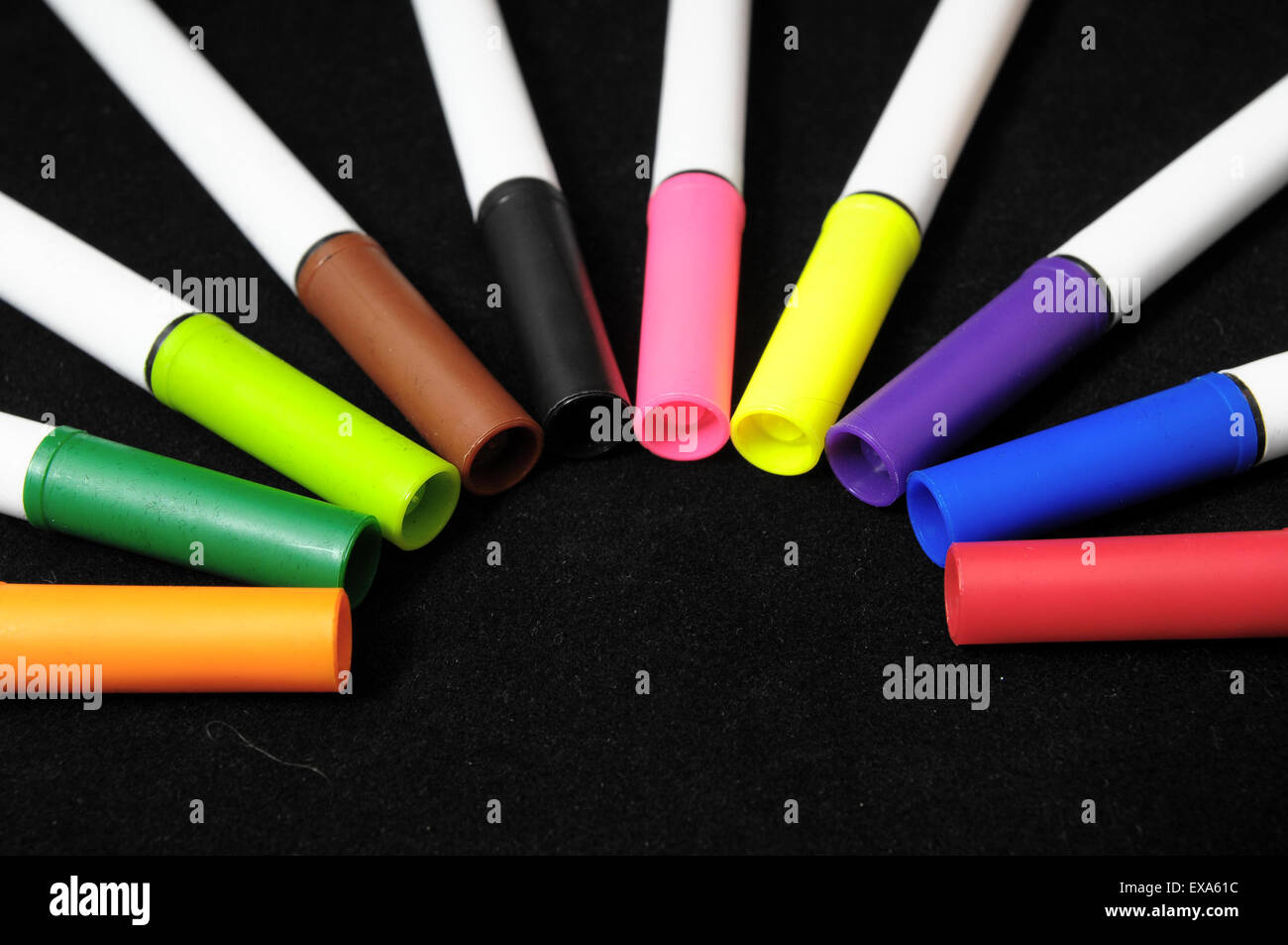 Colored Ink Markers Stock Photo - Alamy