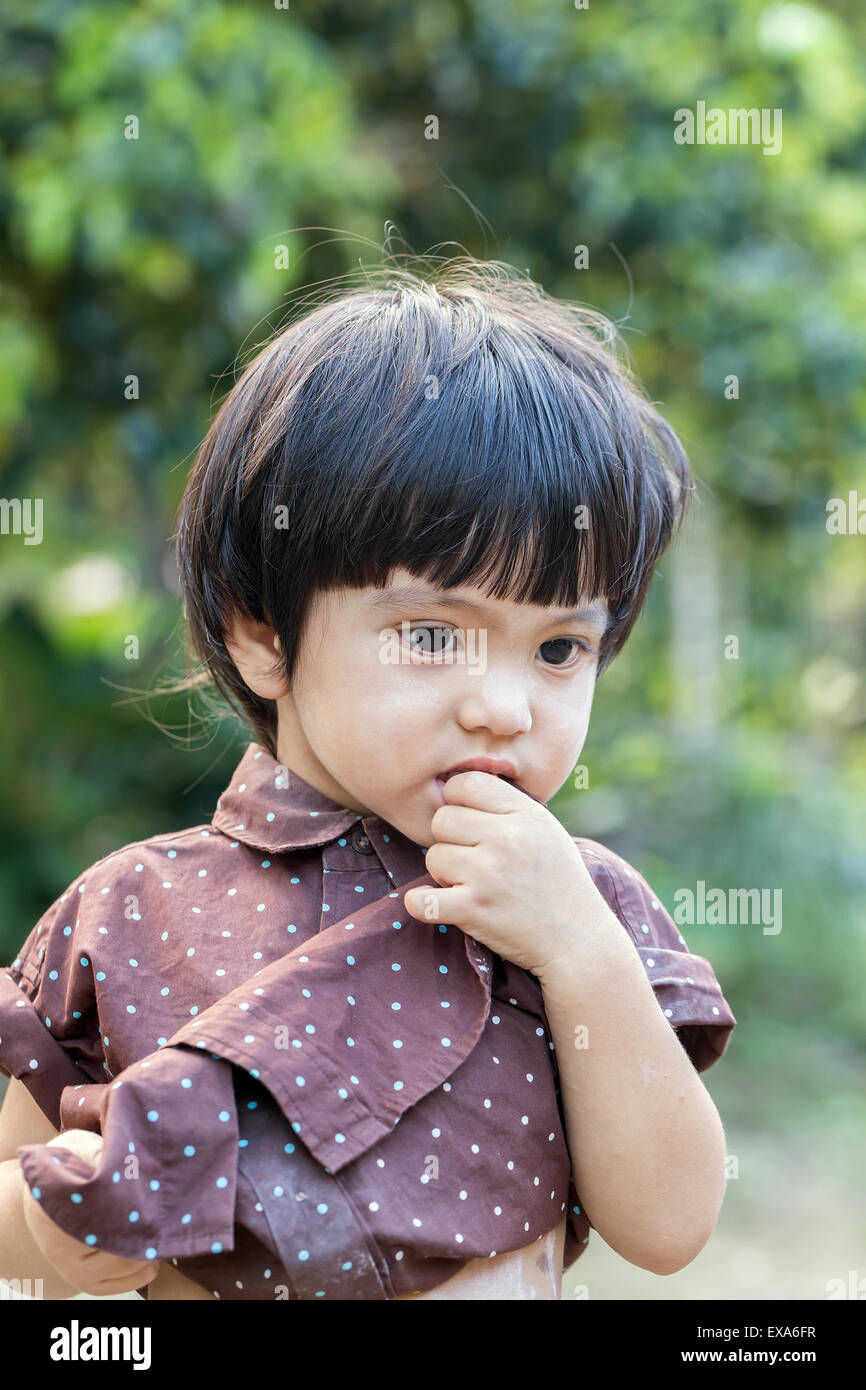 Portrait of Asian cute little boy itch allergy skin Stock Photo - Alamy